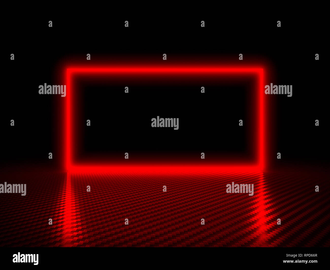 red frame on carbonfiber background 3d rendering image Stock Photo - Alamy