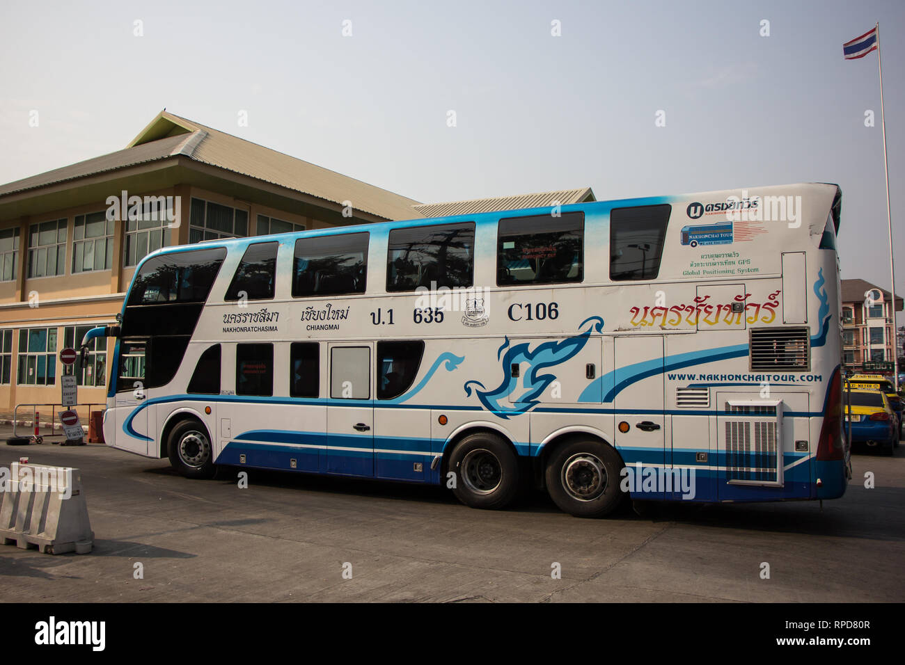 Chiangmai, Thailand - February 16 2019: Bus of Nakhonchai tour company ...