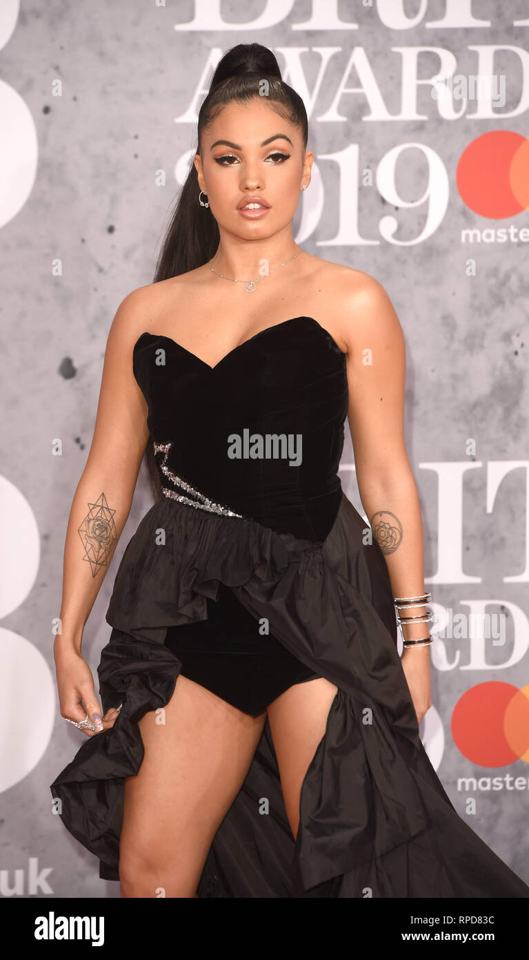 Photo Must Be Credited ©Alpha Press 079965 20/02/2019 Mabel McVey The Brit Awards 2019 at The O2 ...