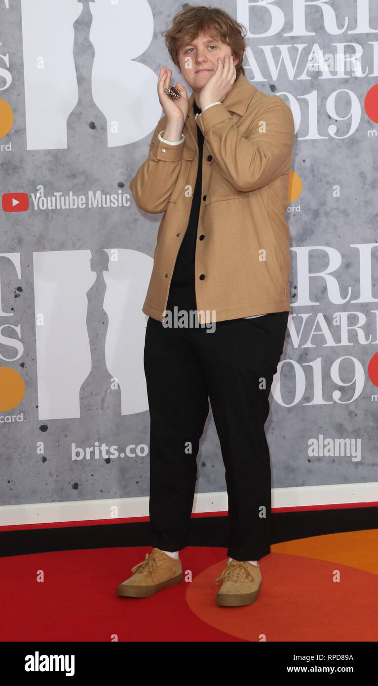 Lewis Capaldi seen on the red carpet during The BRIT Awards 2019 at The ...