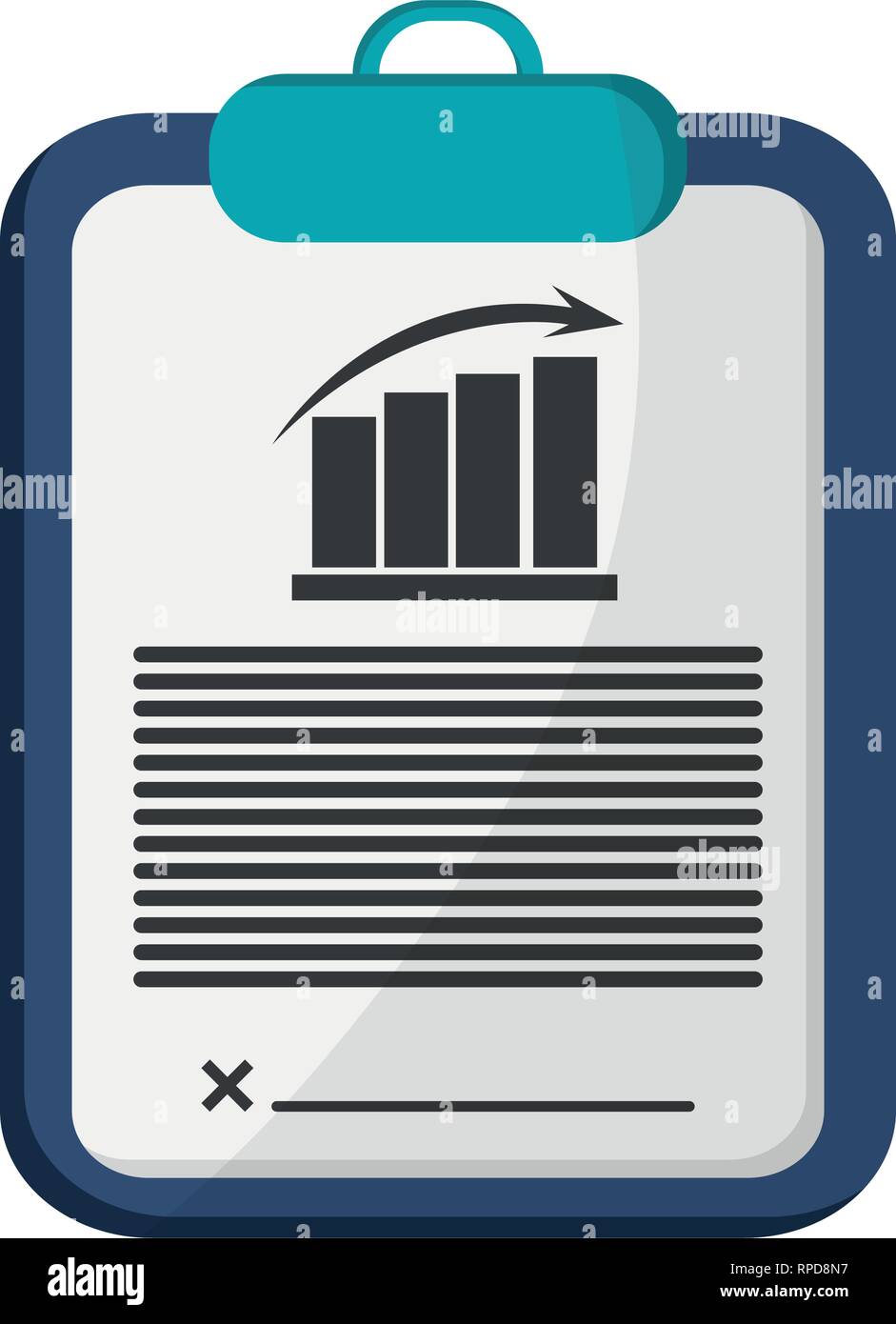 statistics graph on clipboard Stock Vector Image & Art - Alamy