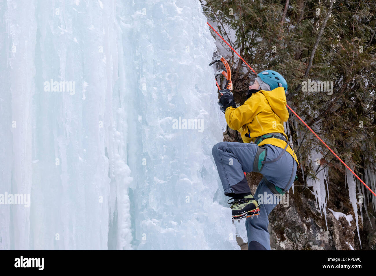 Ice climbing woman hi-res stock photography and images - Alamy