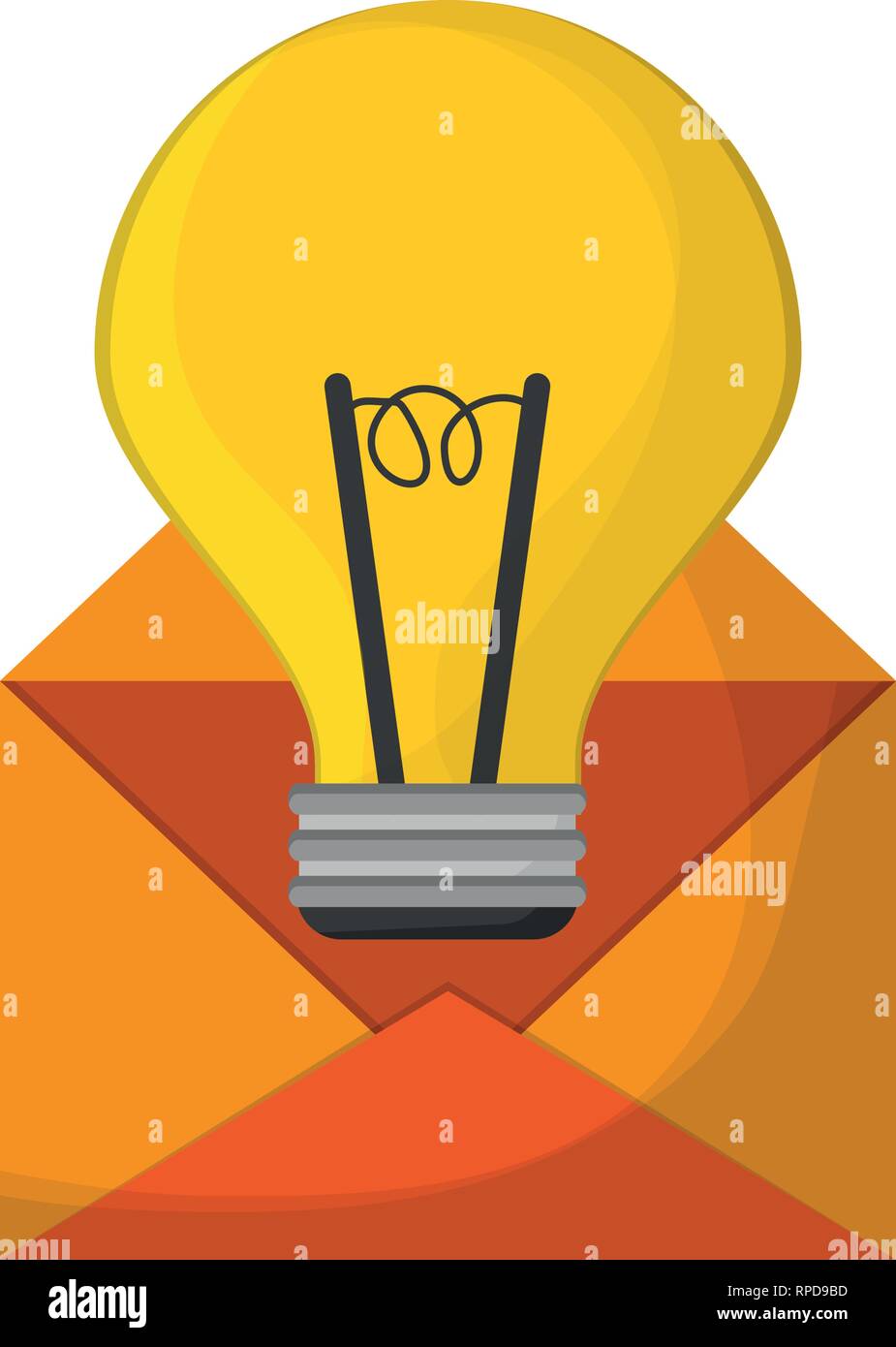 Light bulb email sign internet icon hi-res stock photography and images ...