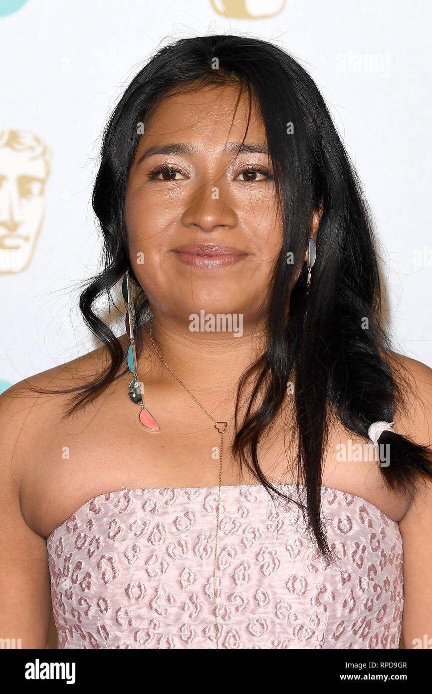 Nancy Garcia attends the EE British Academy Film Awards at The Royal ...