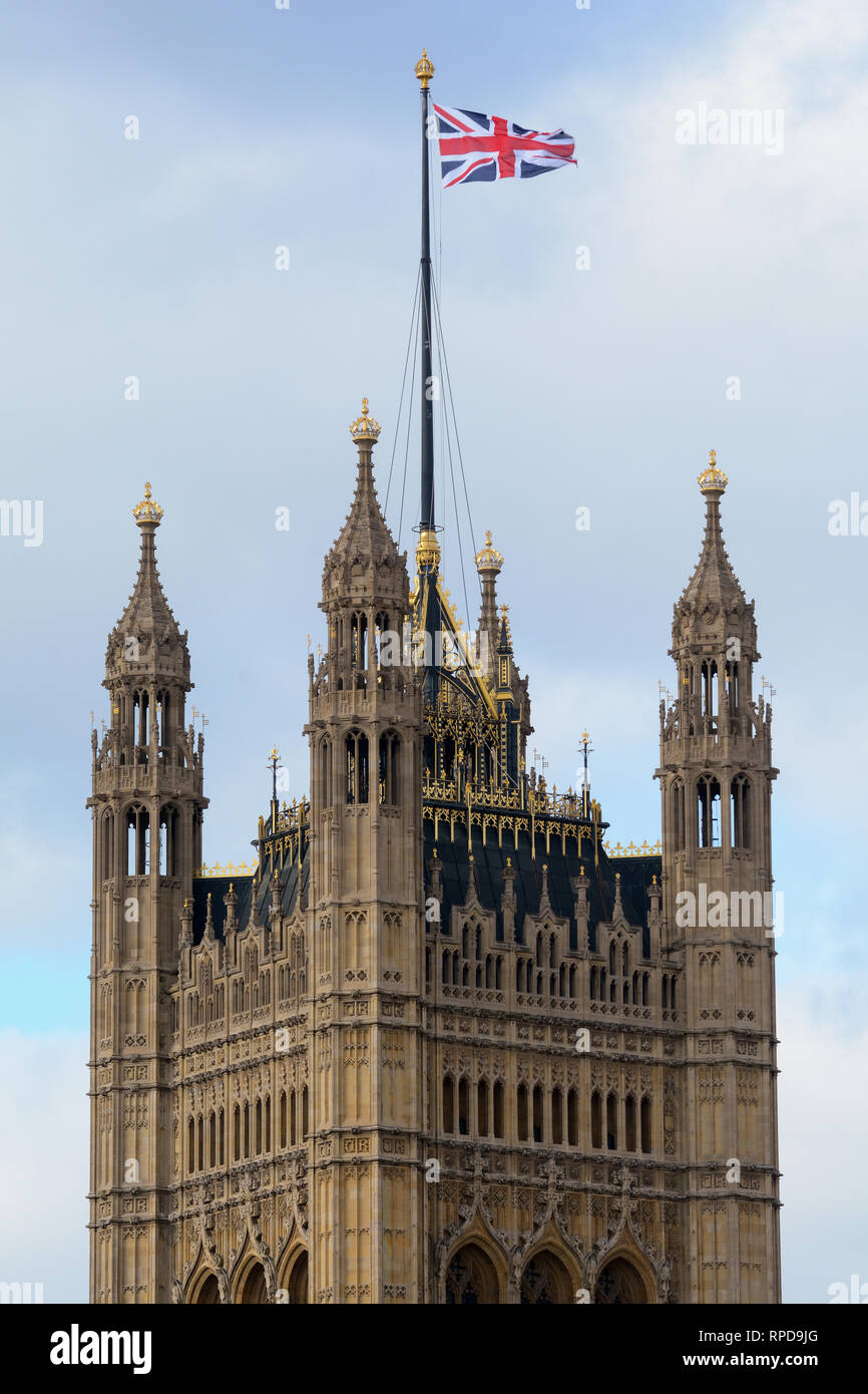 Palace of Westminster and Parliament buildings. Popular London tourist ...