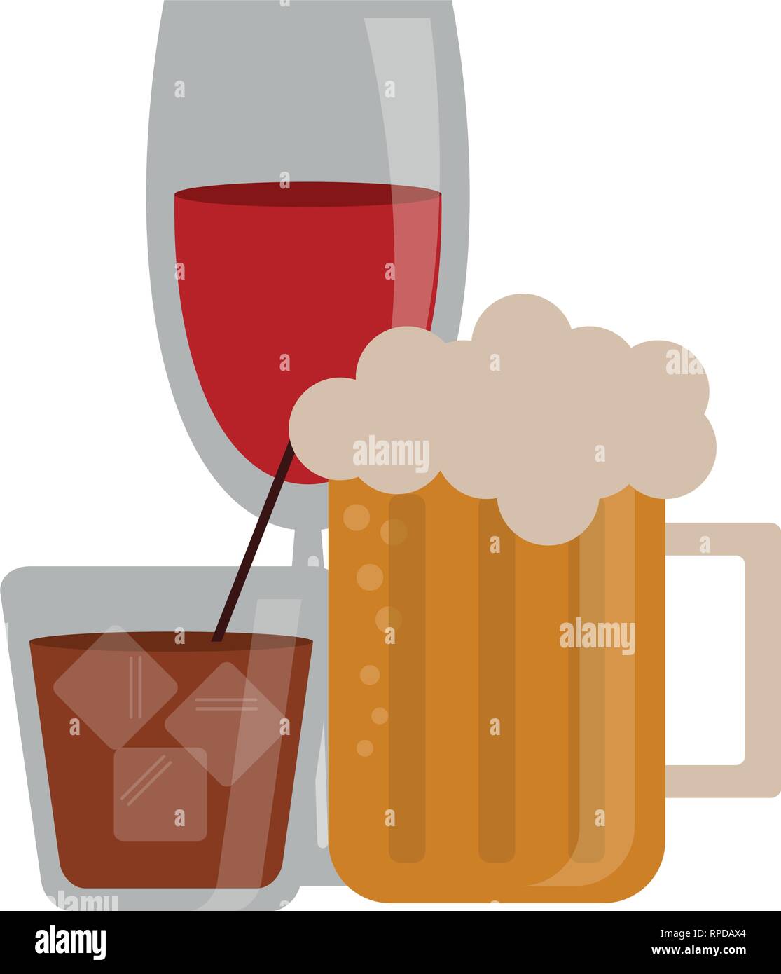 Bar drinks cups Stock Vector Image & Art - Alamy