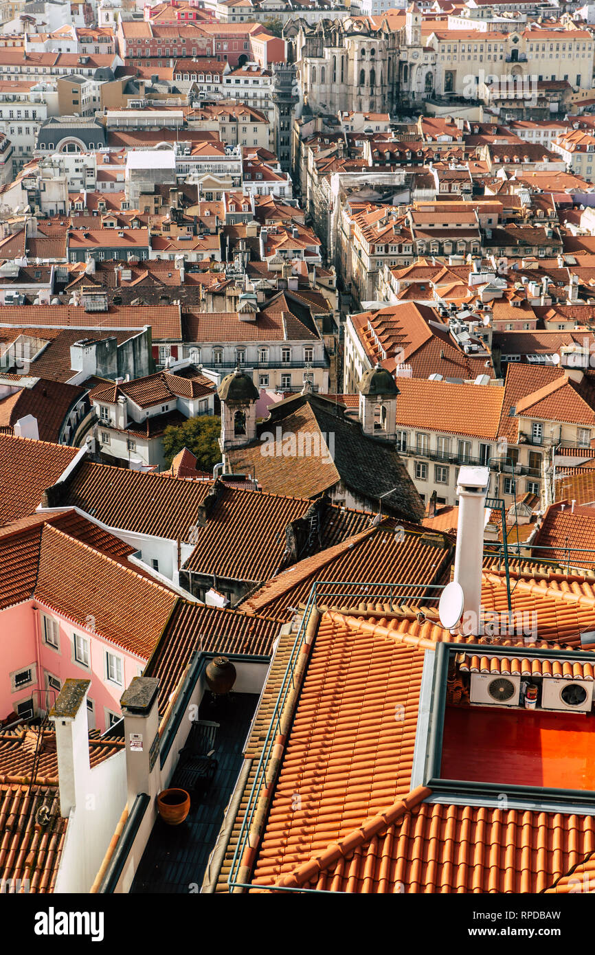 Lisbon roof top view hi-res stock photography and images - Alamy