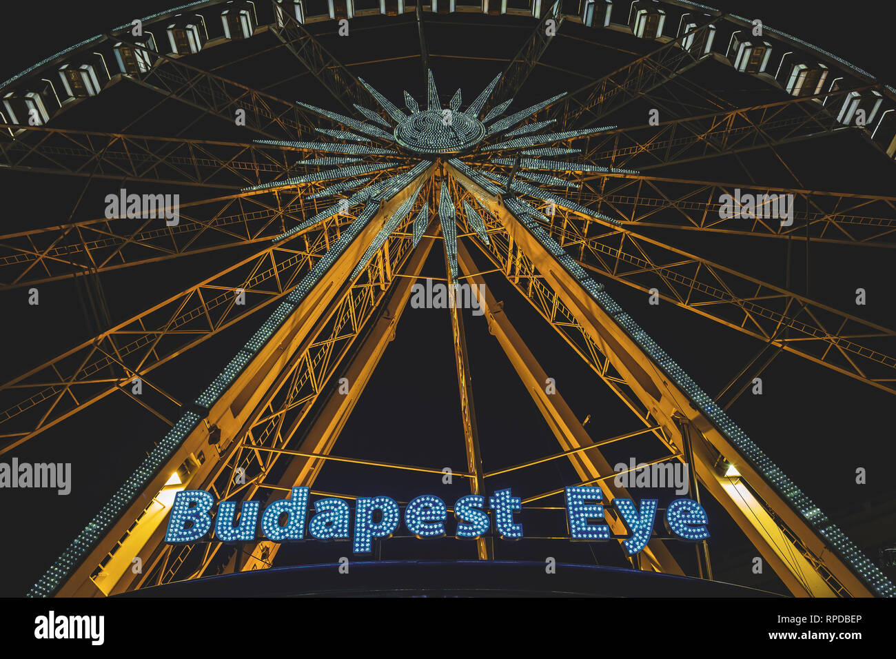 Iconic panoramic wheel Budapest eye Stock Photo - Alamy