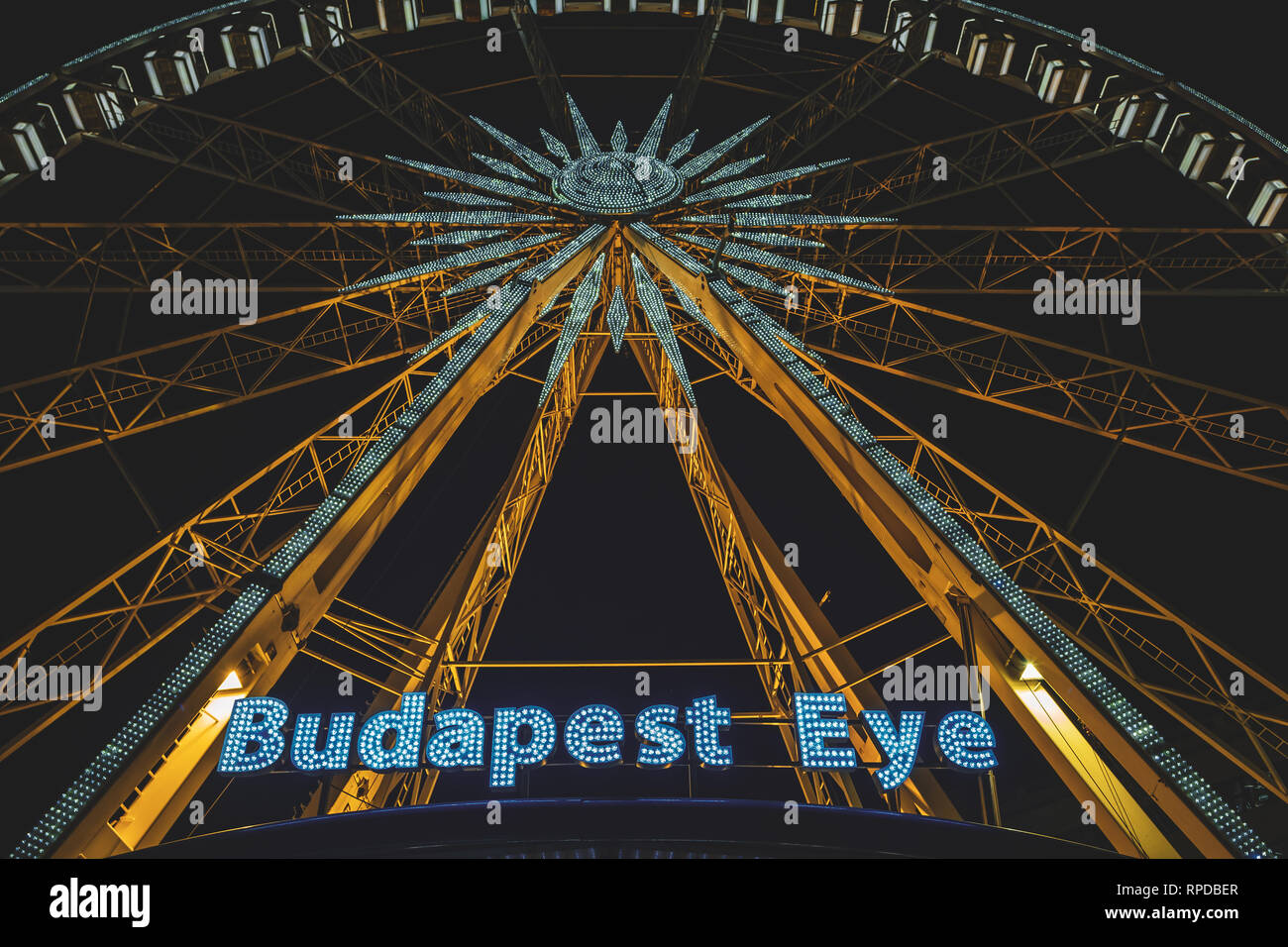 Iconic panoramic wheel Budapest eye Stock Photo - Alamy
