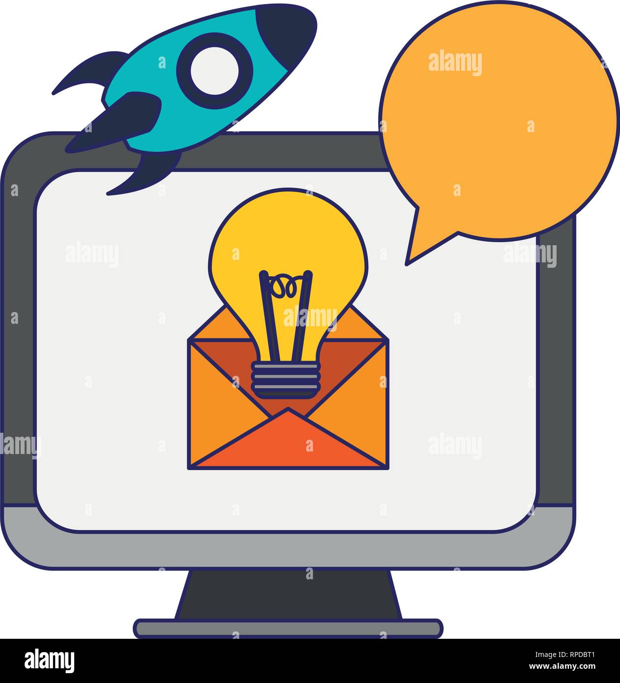 Computer start up screen Stock Vector Images - Alamy