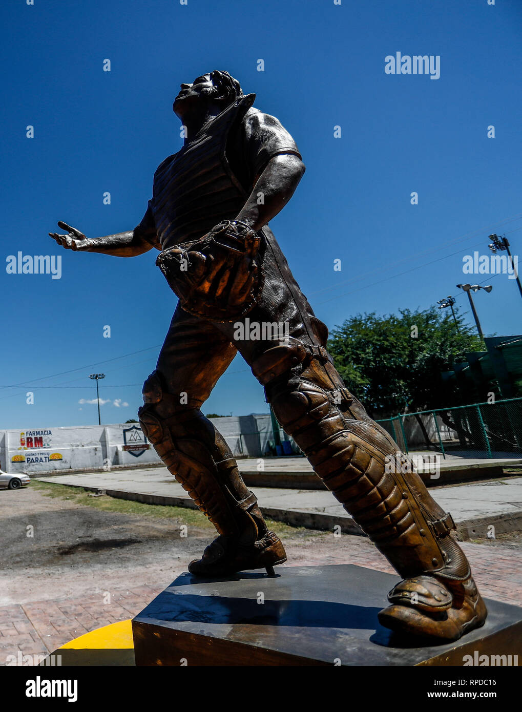 Statue of the player who was legendary receiver Naranjero, Sergio ...