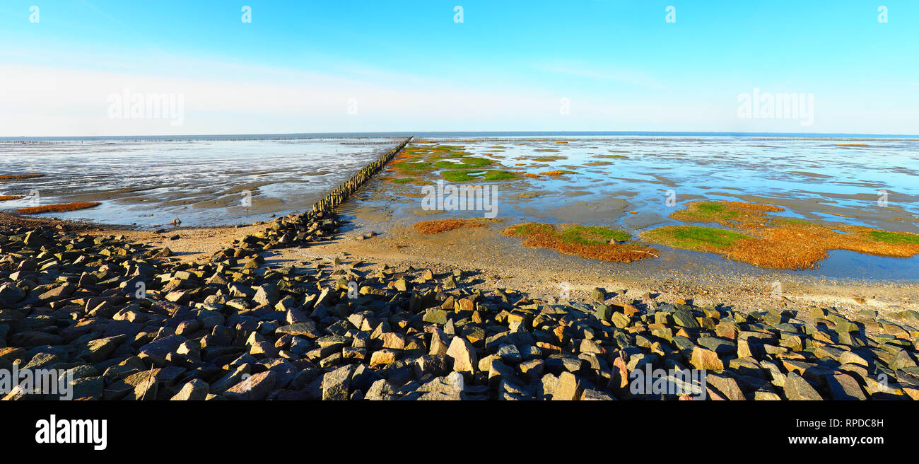 North Sea Watt Panorama Stock Photo - Alamy