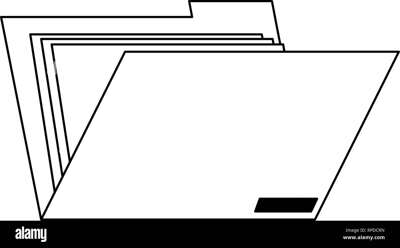 Folder open file symbol black and white Stock Vector Image & Art - Alamy