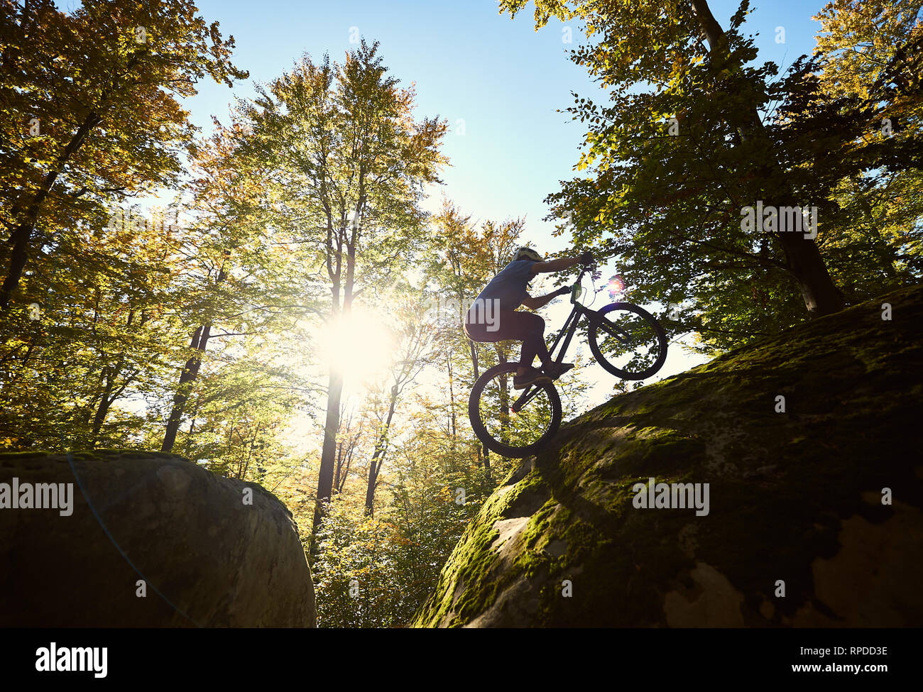 Biker standing at back wheel hi-res stock photography and images - Alamy