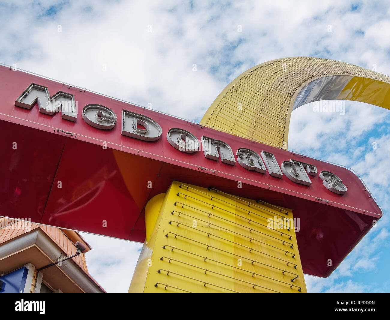 Las Vegas Nevada - November 21, 2016: Looking up at the famous yellow ...