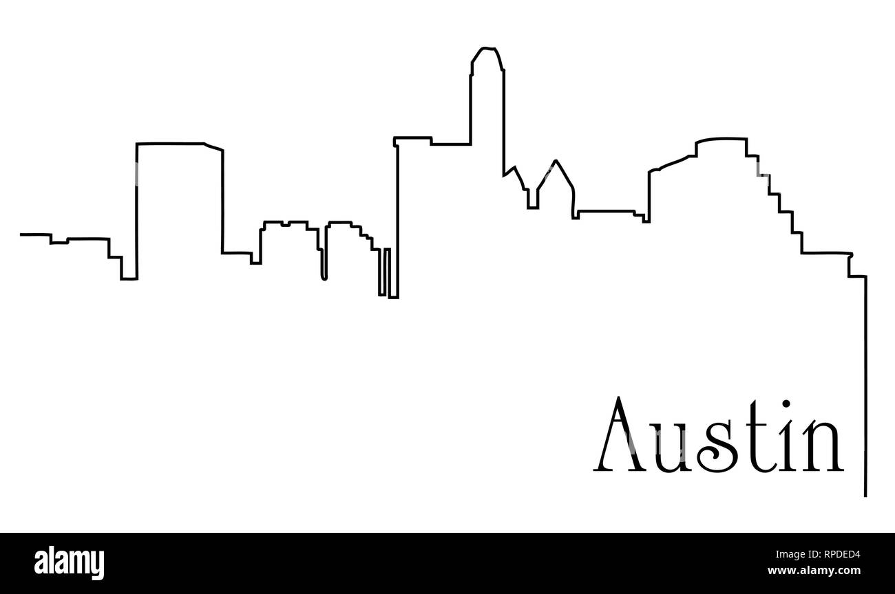 Austin skyline drawing hi-res stock photography and images - Alamy
