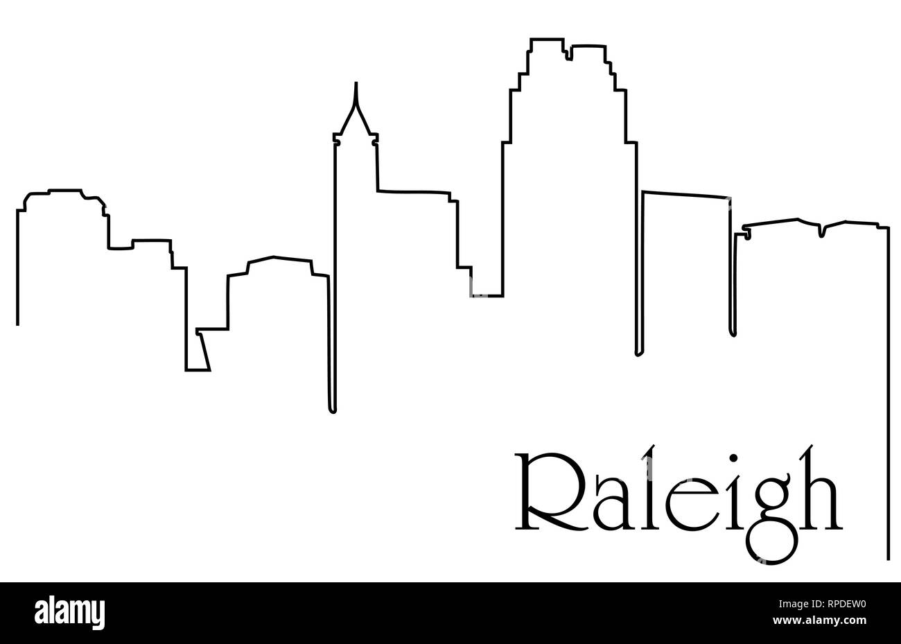 Raleigh Skyline Vector