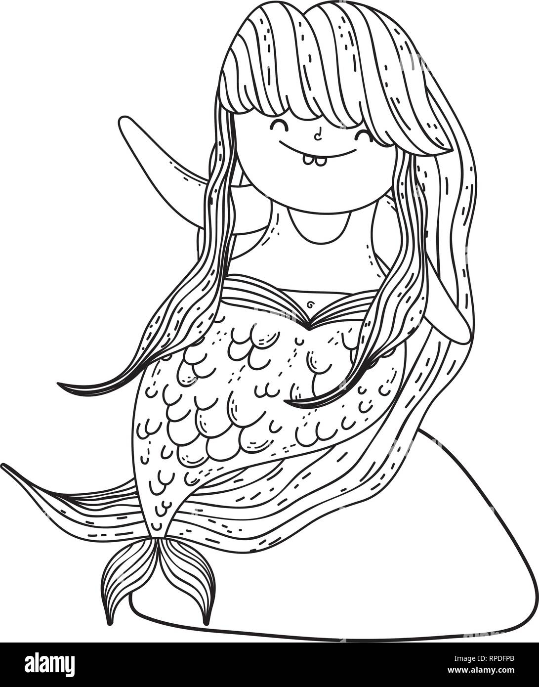 The little mermaid fairy tales Stock Vector Images - Alamy