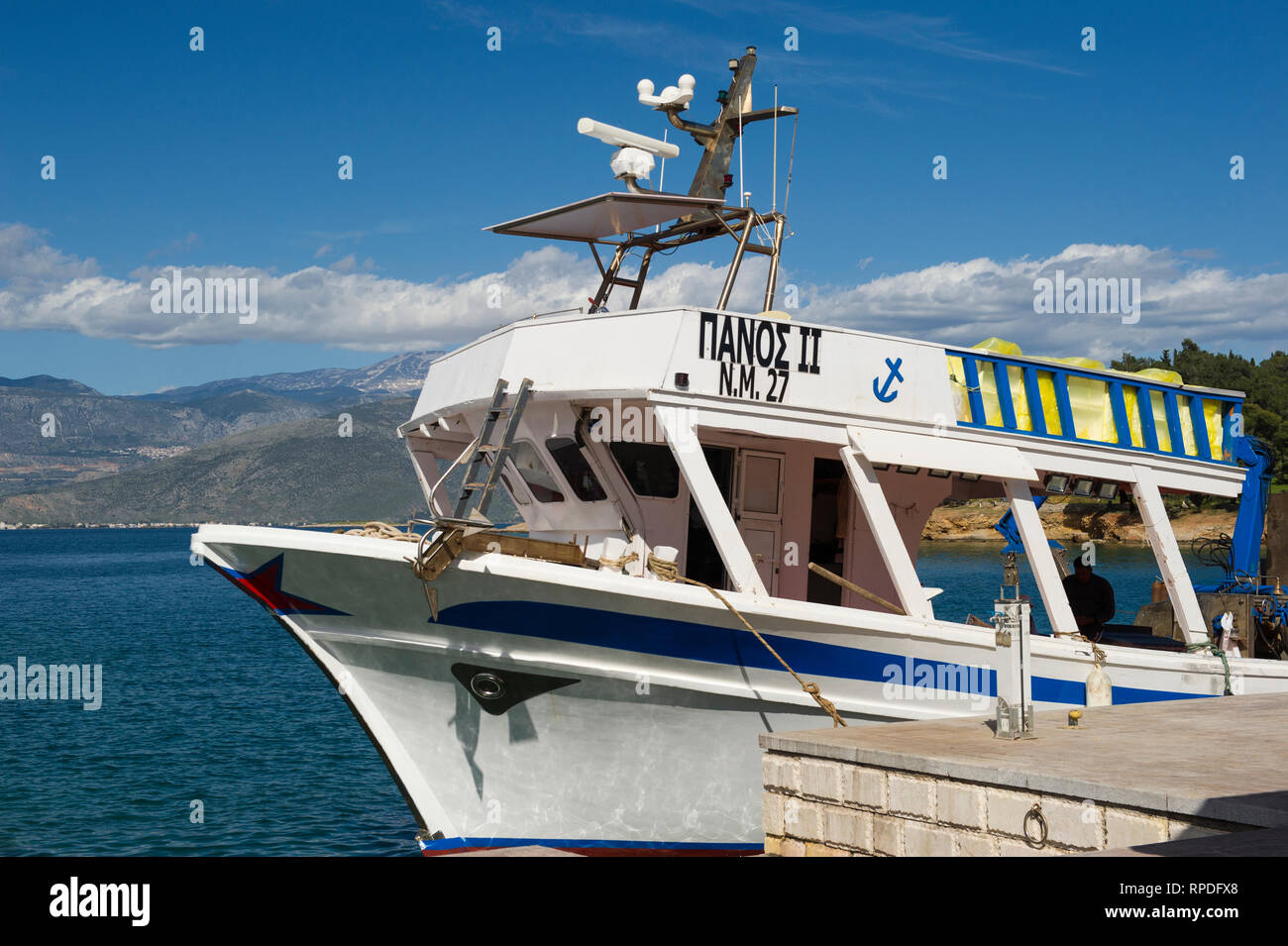 Fishing boat, Galaxidi on the Gulf of Corinth, Greece Stock Photo - Alamy