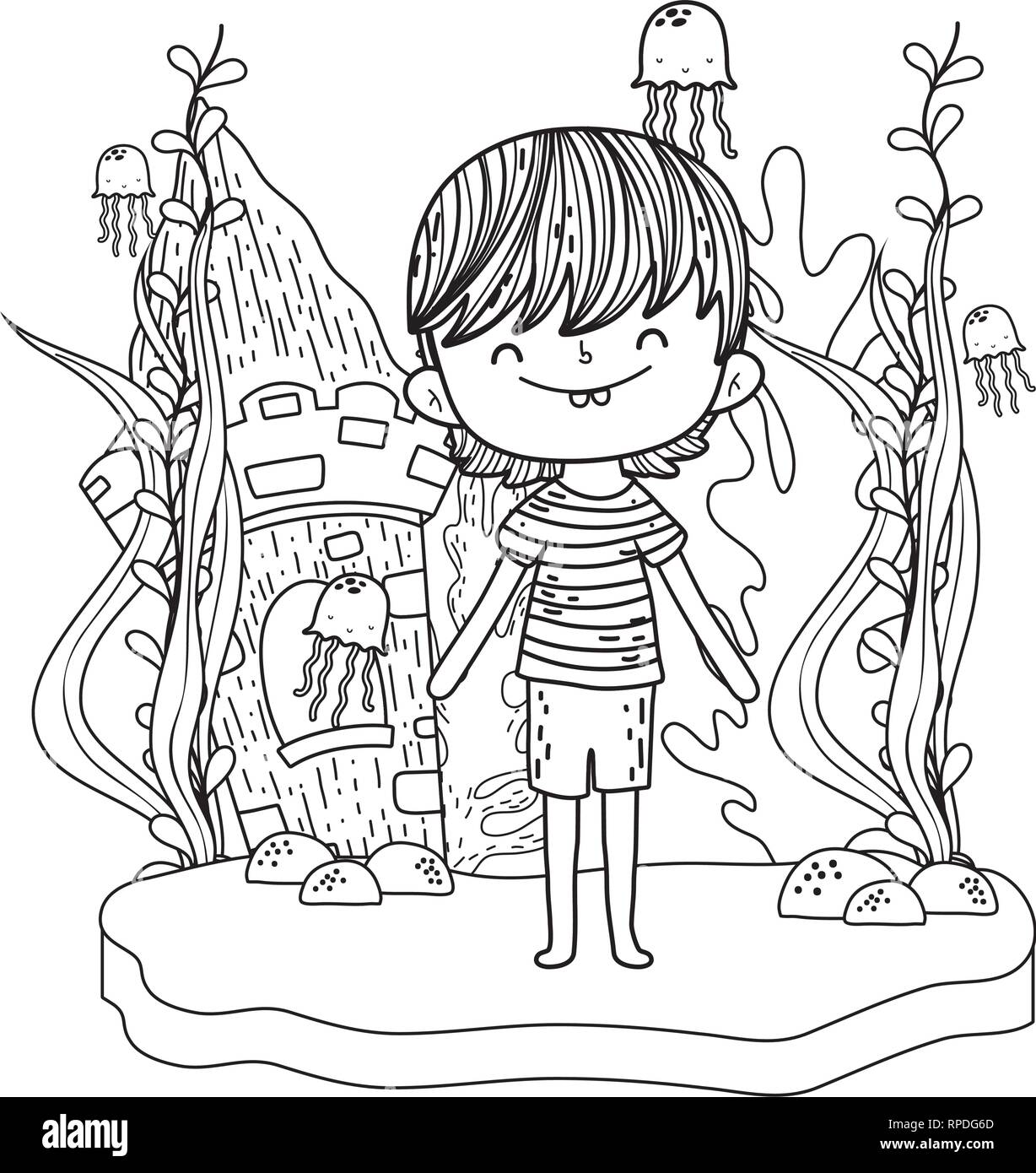 Human castle building Stock Vector Images - Alamy