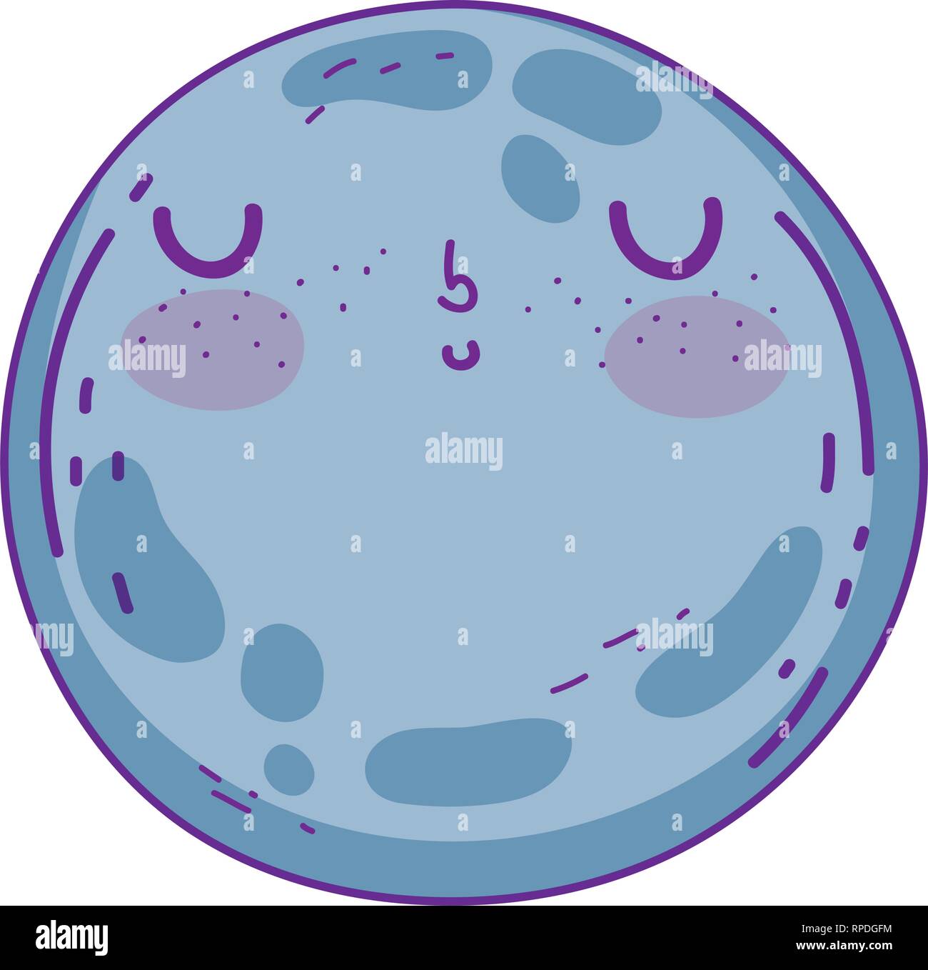 cute moon kawaii character Stock Vector Image & Art - Alamy