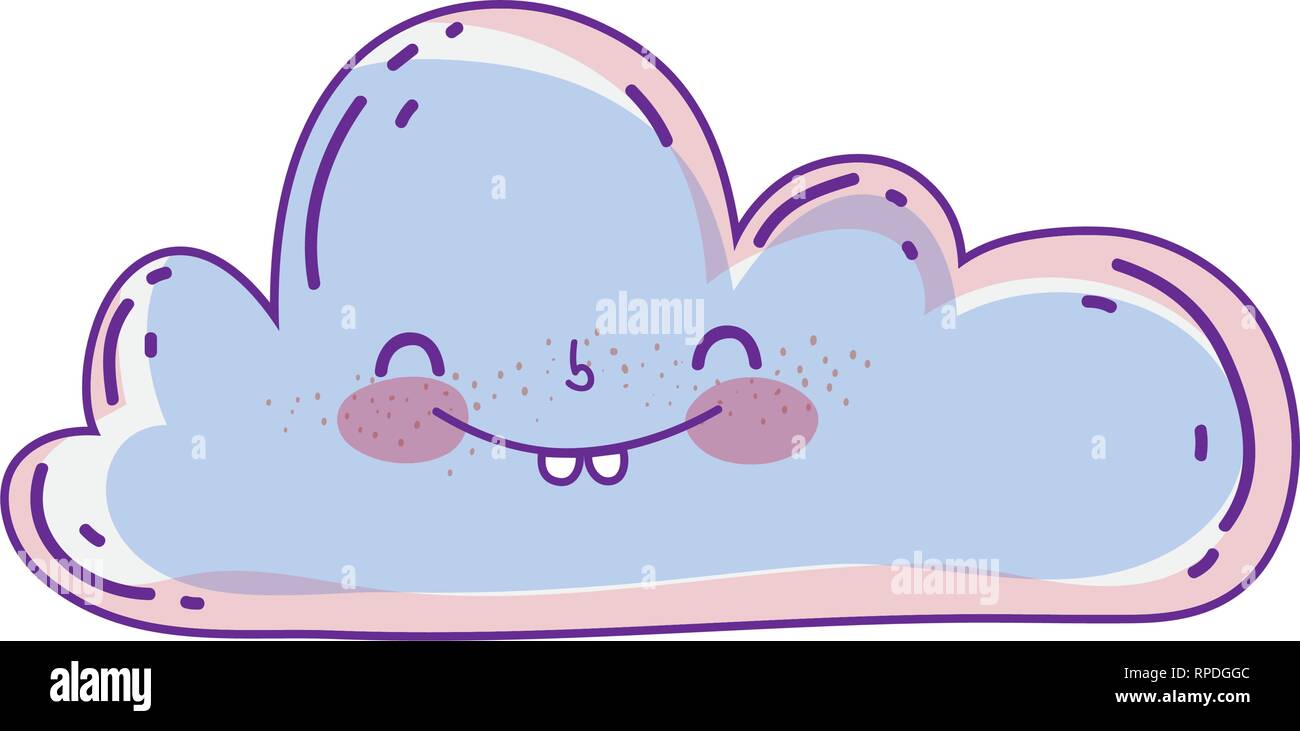 cute cloud kawaii character Stock Vector Image & Art - Alamy