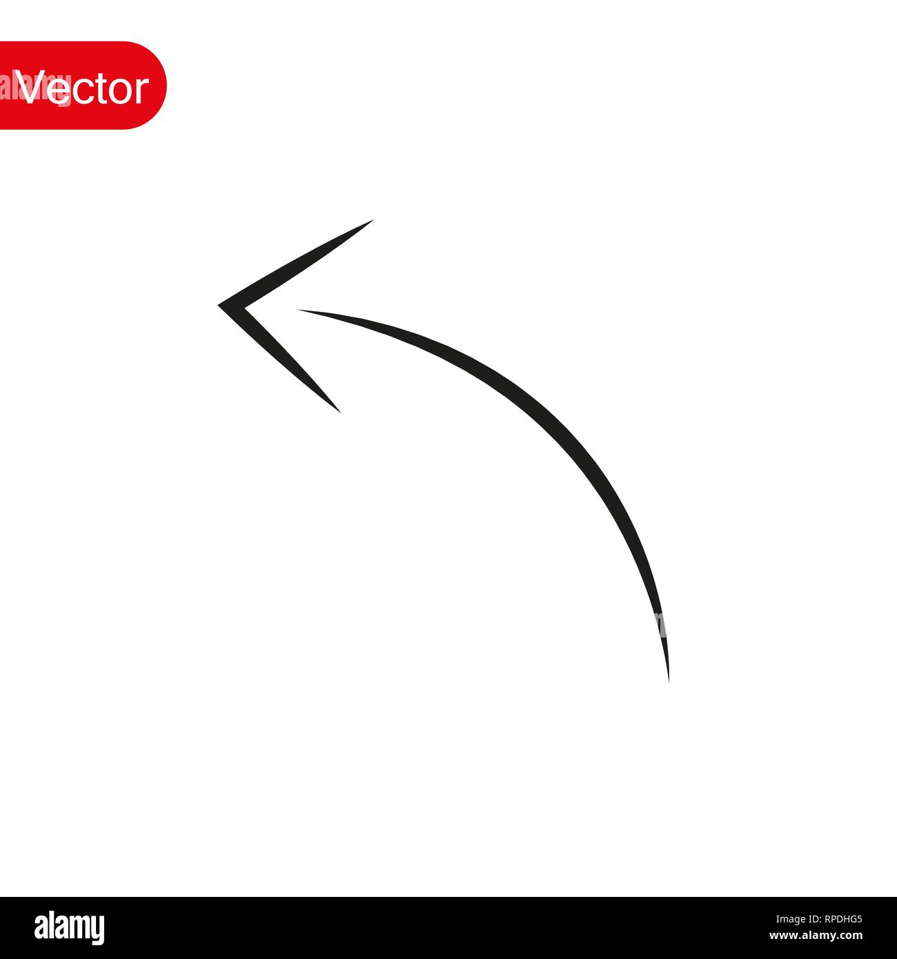White arrow pointing left Stock Vector Images - Alamy