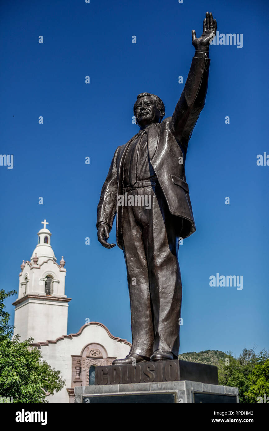 Statue of Luis Donaldo Colosio Murrieta, former presidential candidate ...