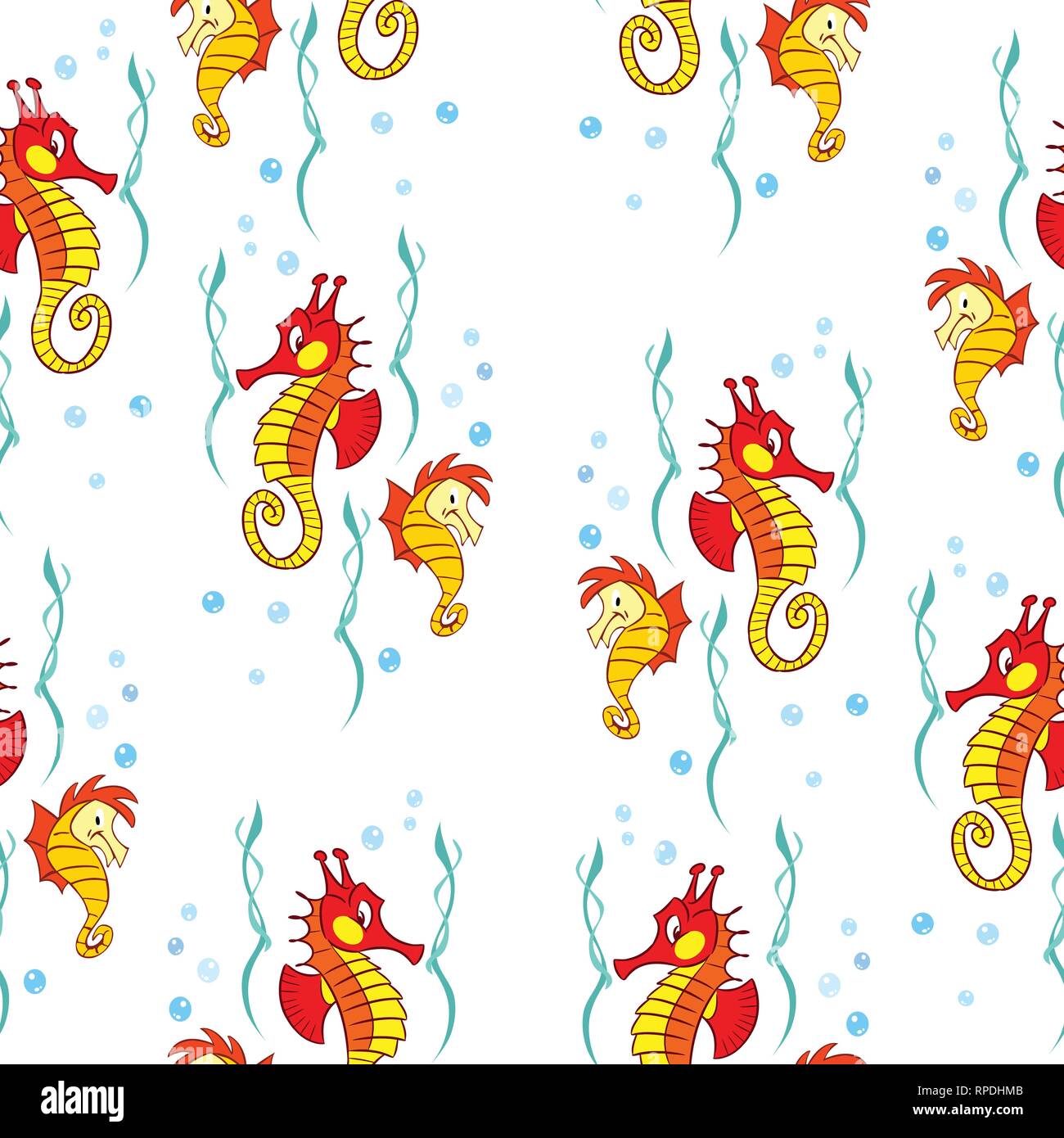 Seahorse pattern Stock Vector Images - Alamy