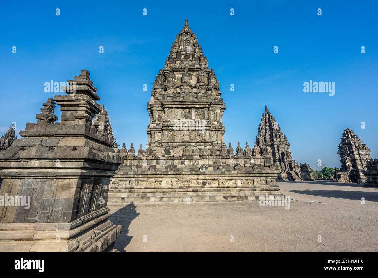 Prambanan temple complex. 9th century Hindu temple. Located near ...