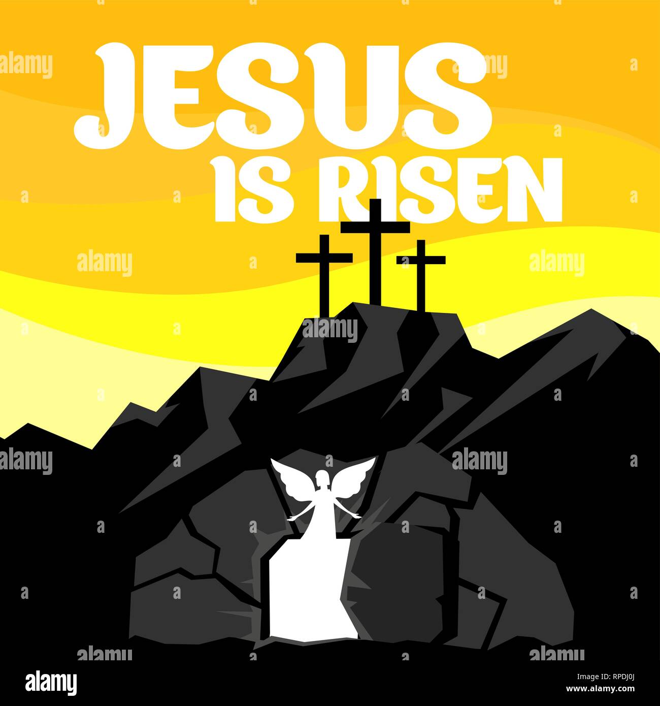 Easter illustration. Jesus Christ is risen Stock Vector Image & Art - Alamy