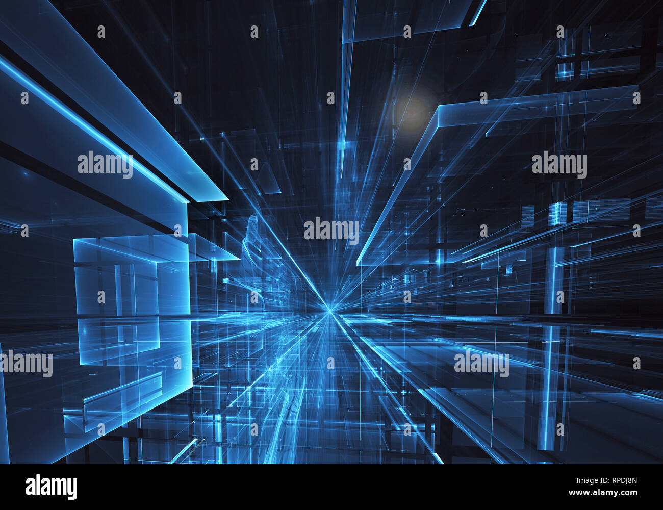 Computer generated abstract tehnology 3D illustration. Three ...