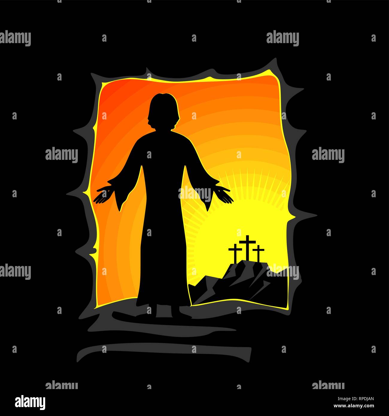 Easter illustration. Jesus Christ is risen Stock Vector Image & Art - Alamy