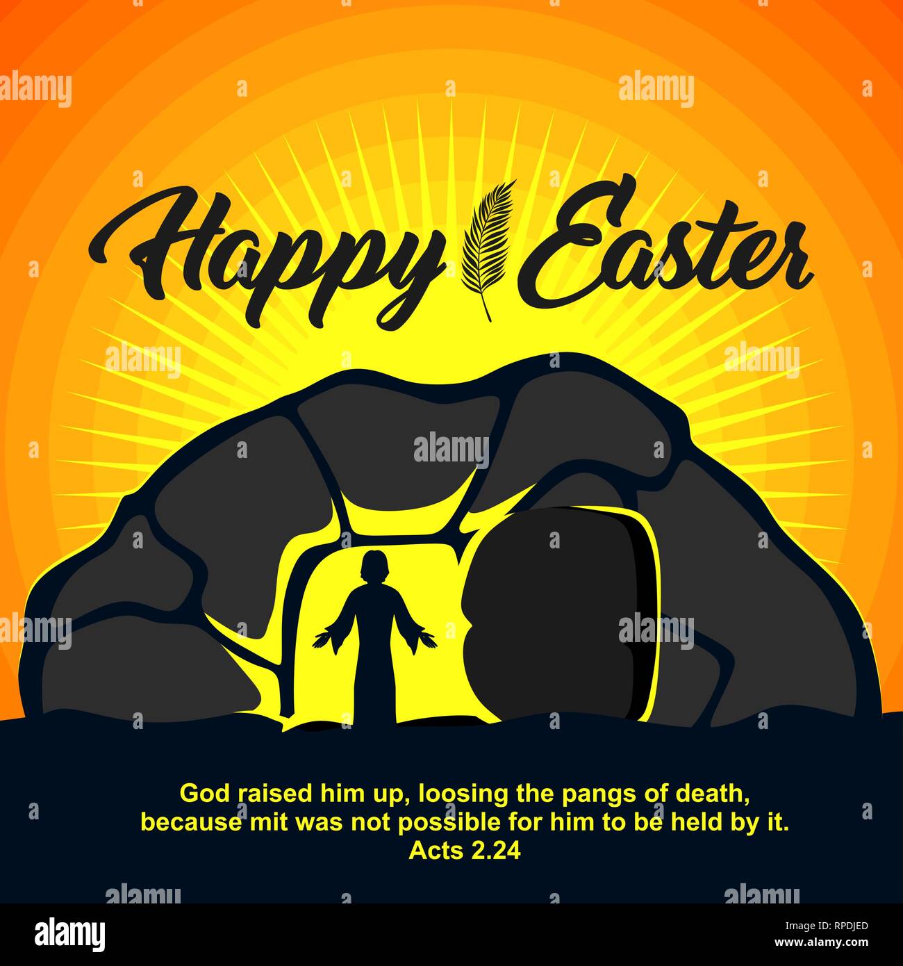 Easter illustration. Jesus Christ is risen Stock Vector Image & Art - Alamy