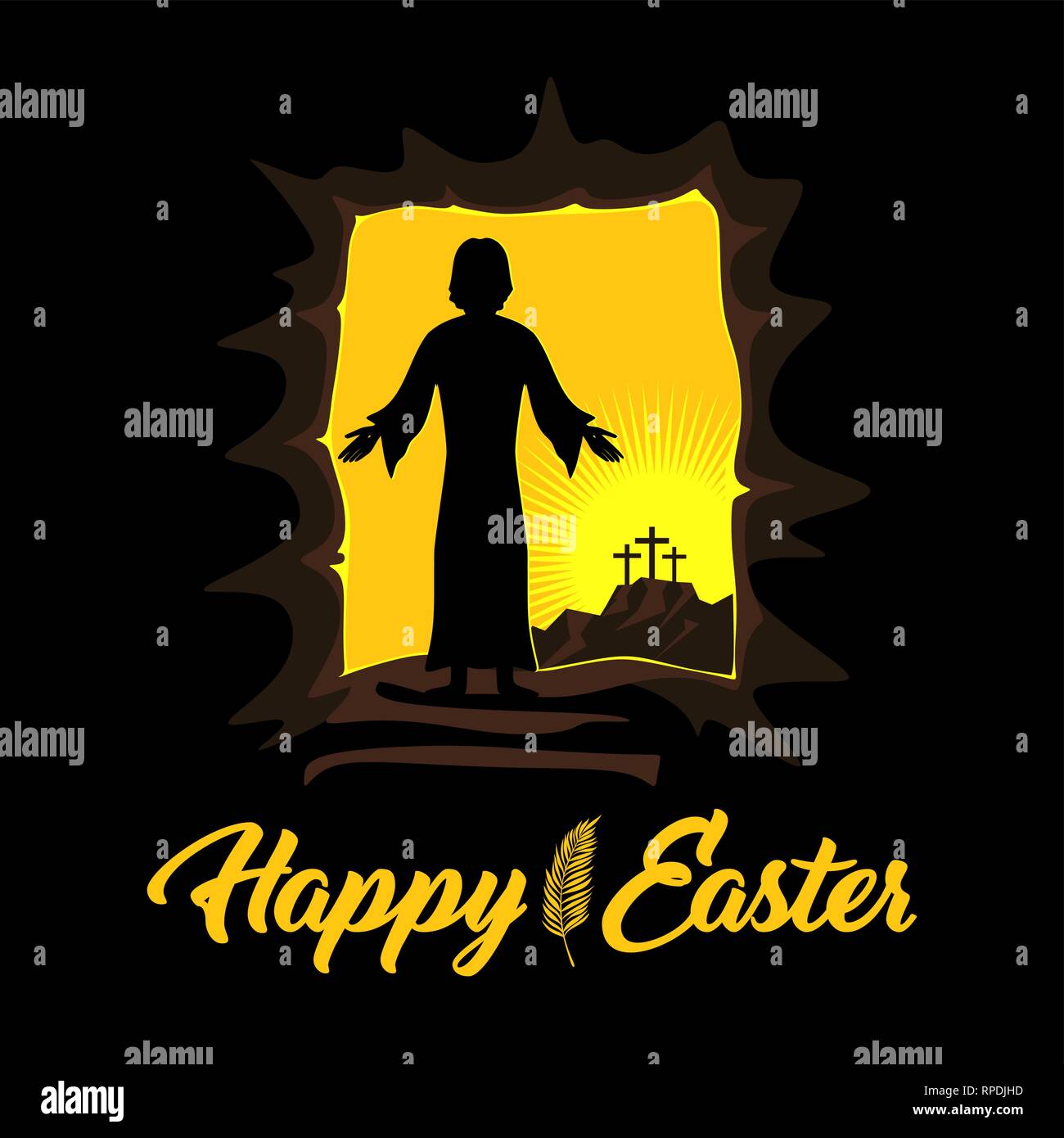 Easter illustration. Jesus Christ is risen Stock Vector Image & Art - Alamy