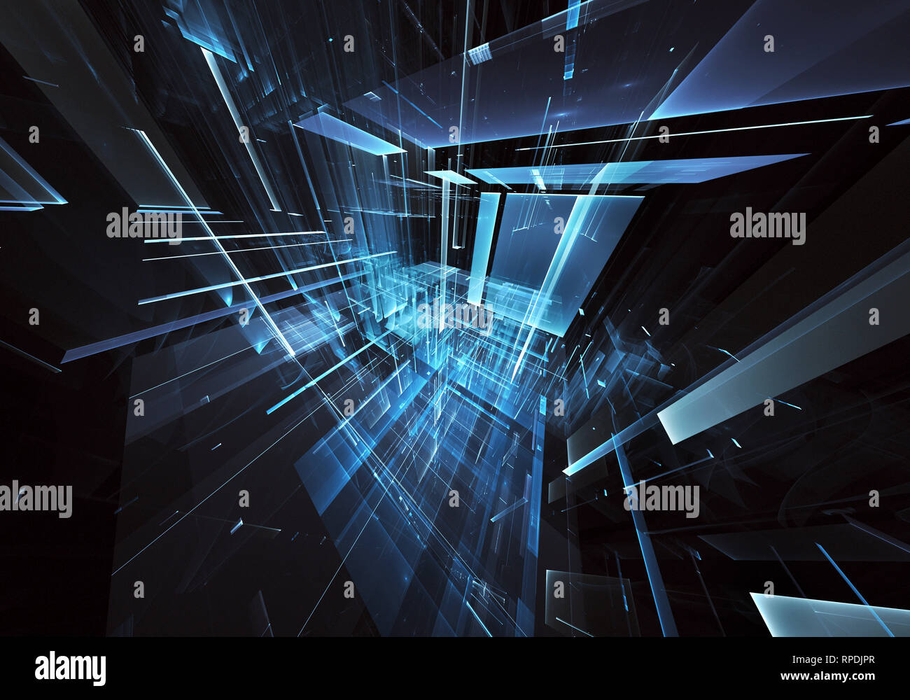 Computer generated abstract tehnology 3D illustration. Three ...