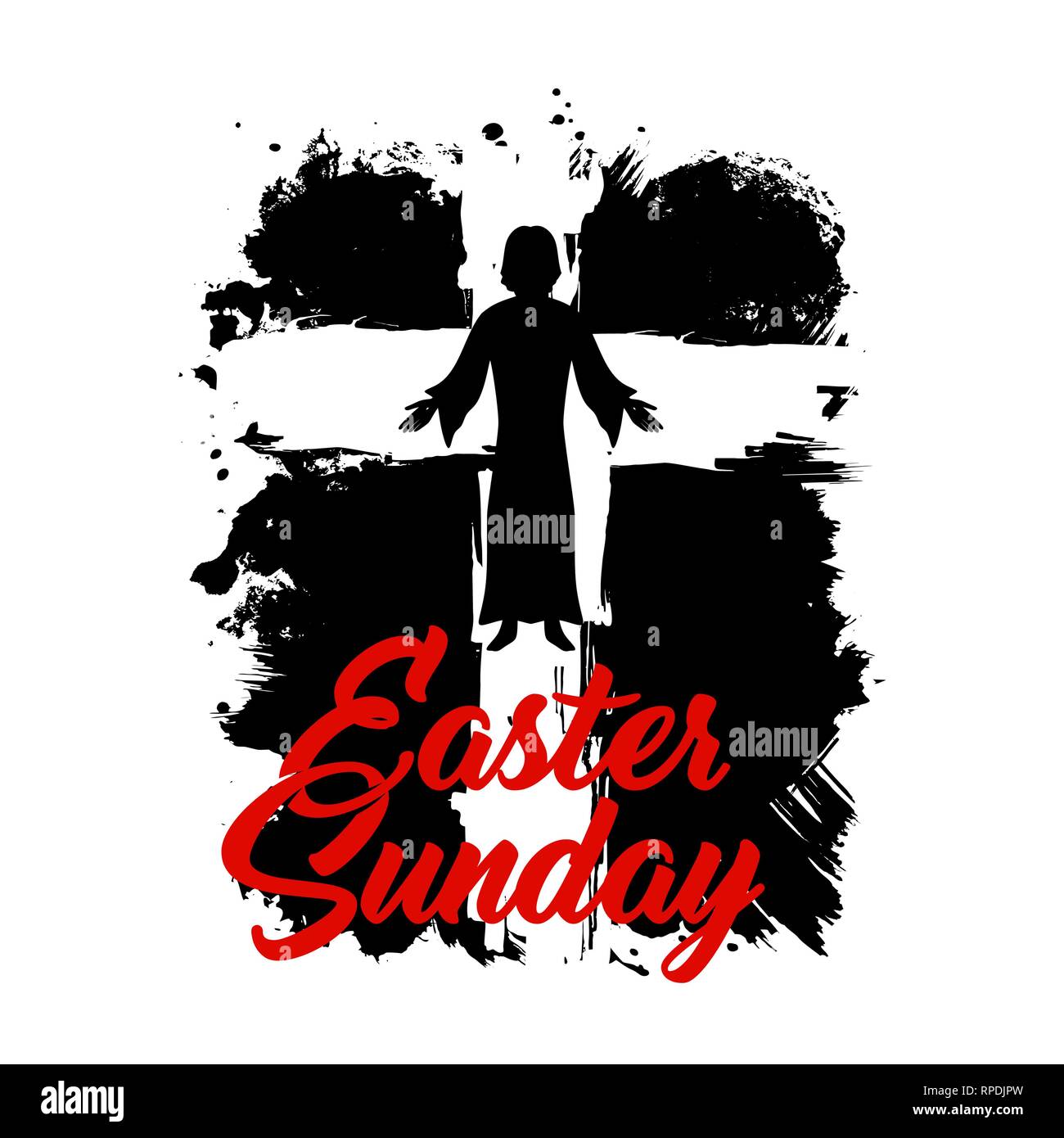 Cross of Jesus Christ. Easter illustration Stock Vector Image & Art - Alamy