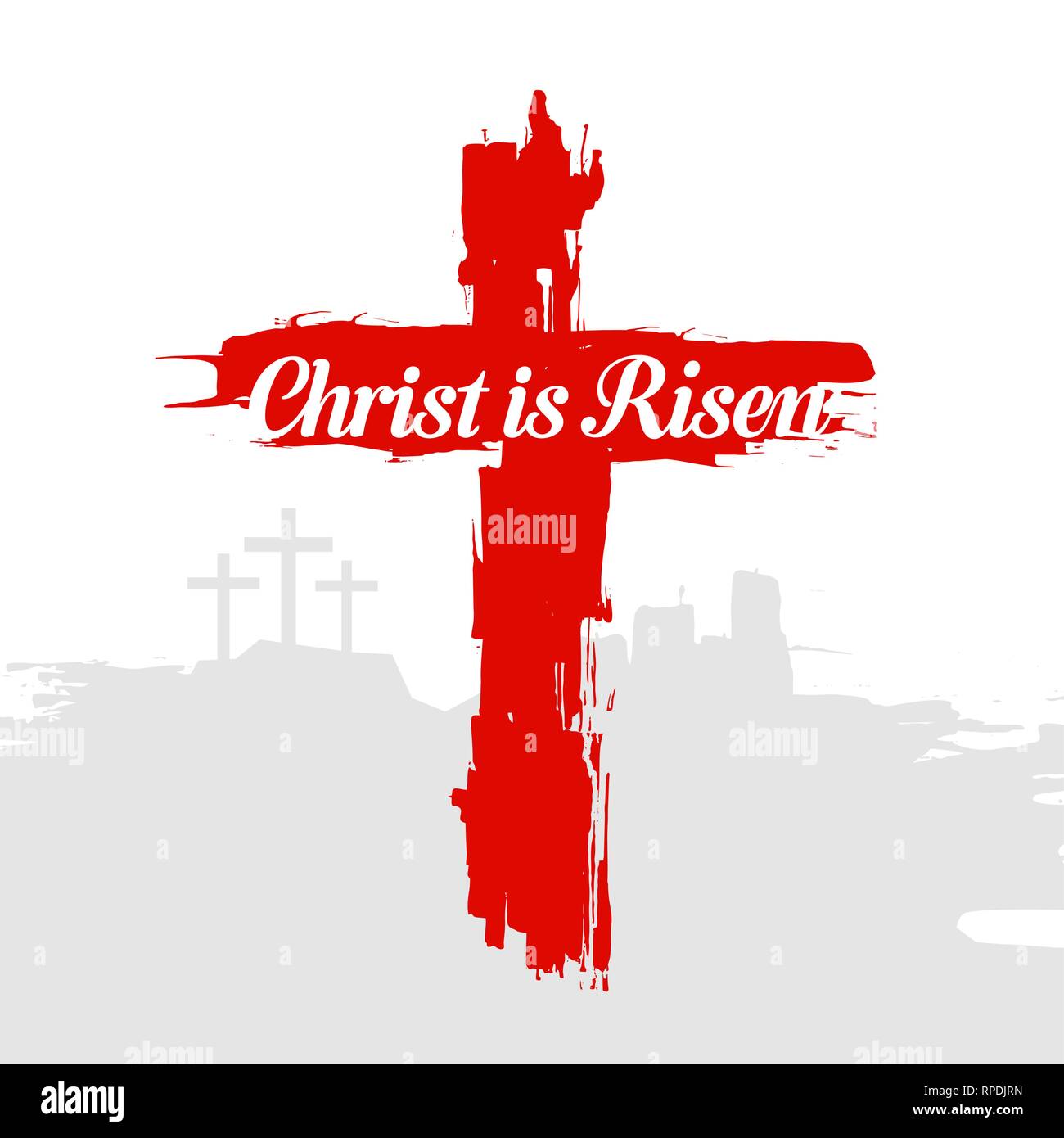 Easter illustration. Jesus Christ is risen Stock Vector Image & Art - Alamy