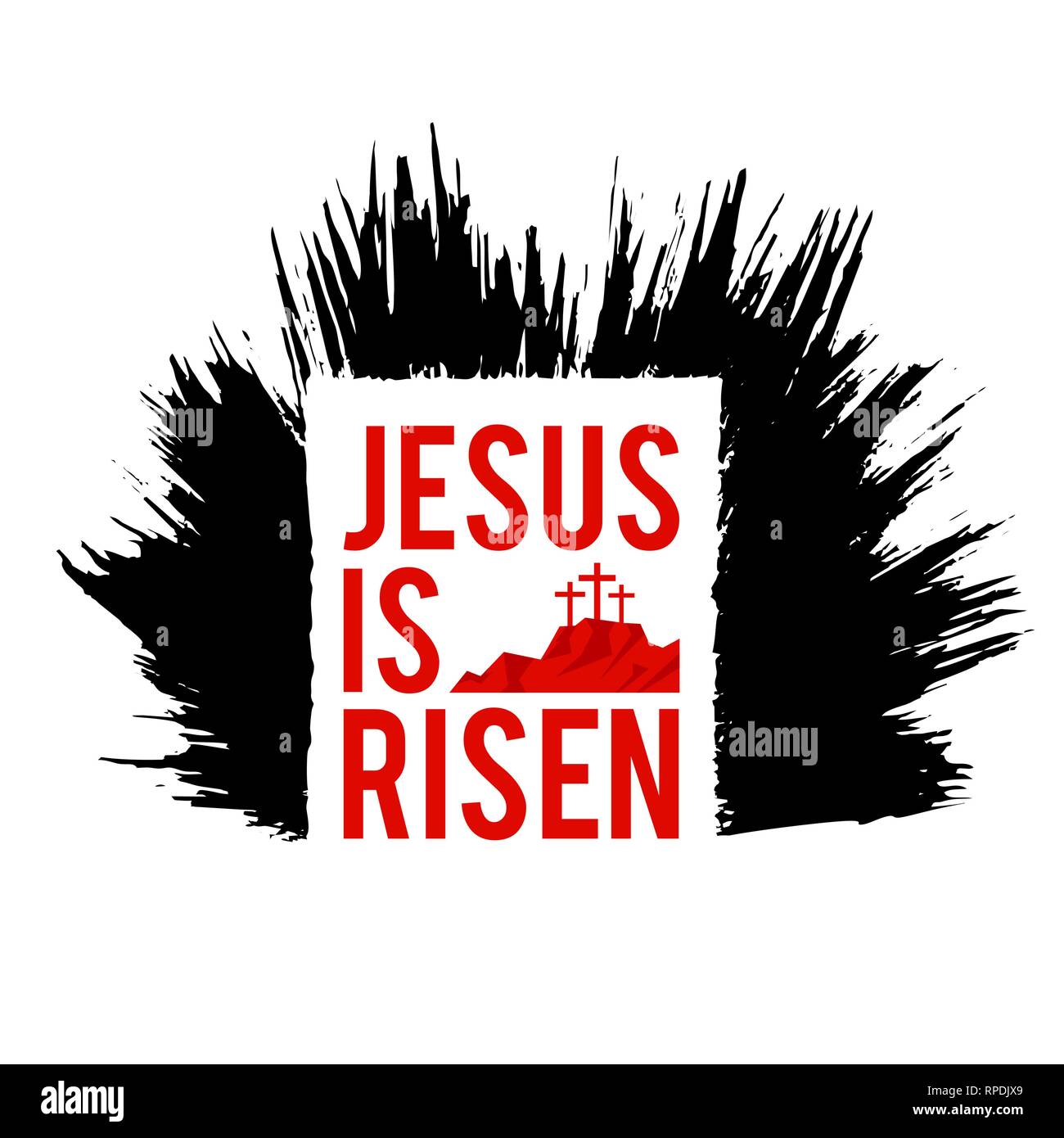 Easter illustration. Jesus Christ is risen Stock Vector Image & Art - Alamy