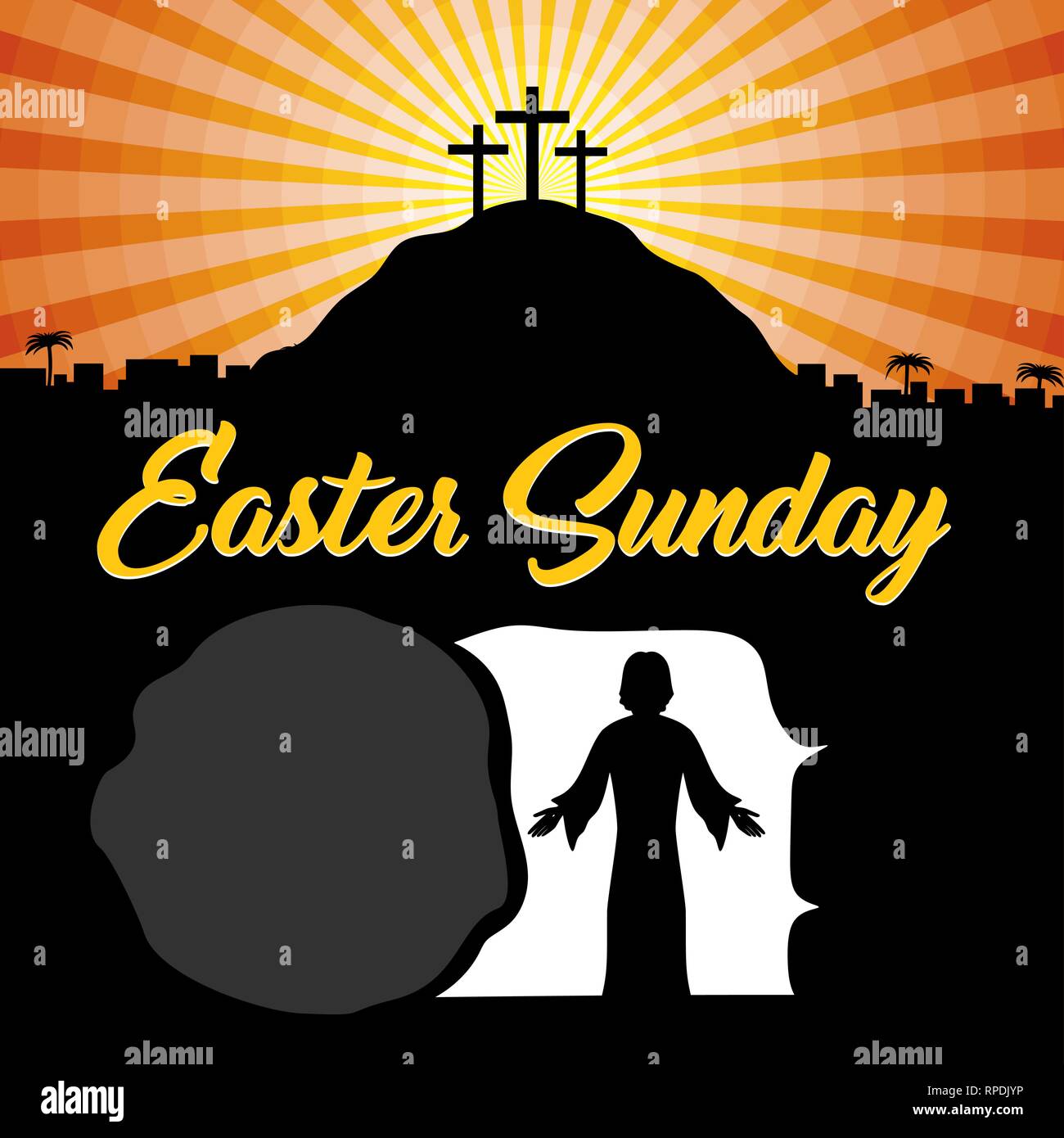 Easter illustration. Jesus Christ is risen Stock Vector Image & Art - Alamy