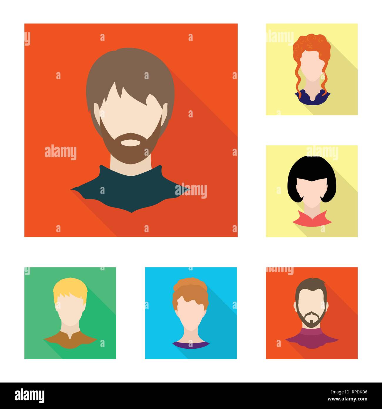 Vector illustration of avatar and dummy symbol. Set of avatar and ...