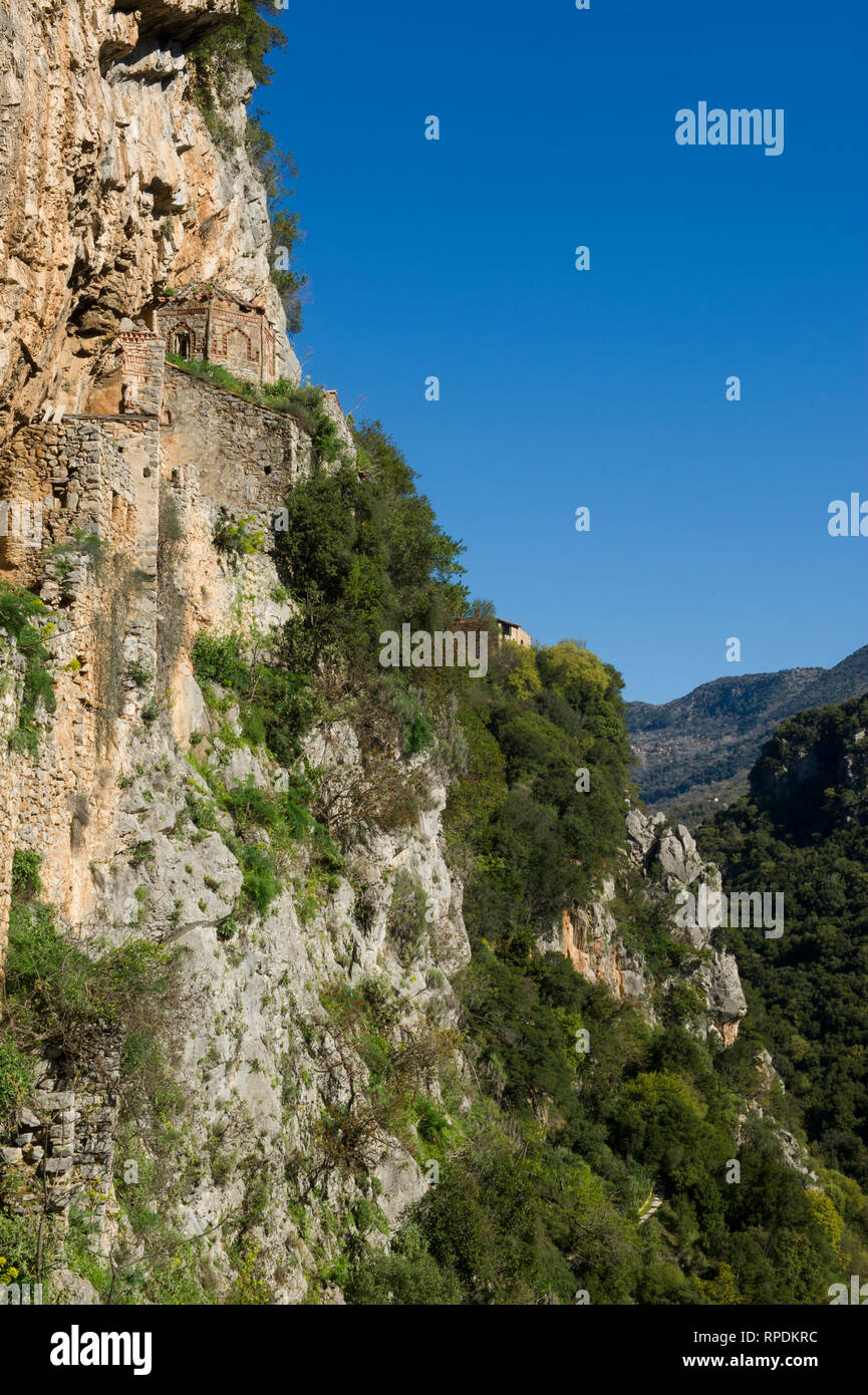 Old Philisophou monastery, Lousios Gorge, Greece Stock Photo - Alamy