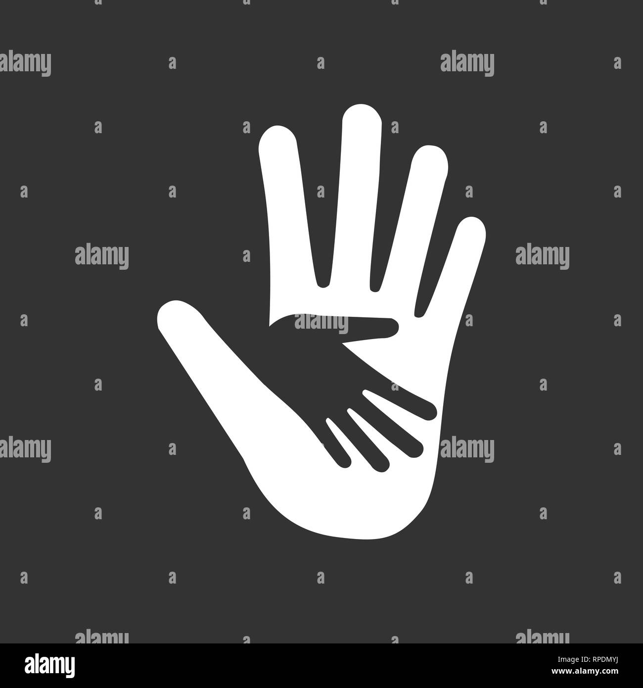 Hand, charity caring icon Vector flat Stock Vector Image & Art - Alamy
