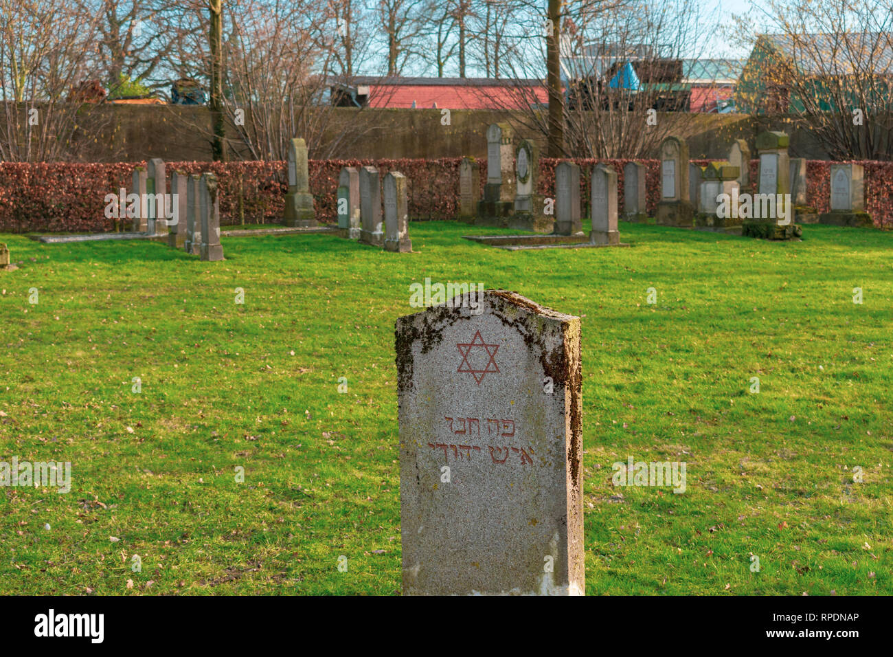 Gemen, NRW / Germany - September 02, 2018: Jewish cemetery from 1810 ...
