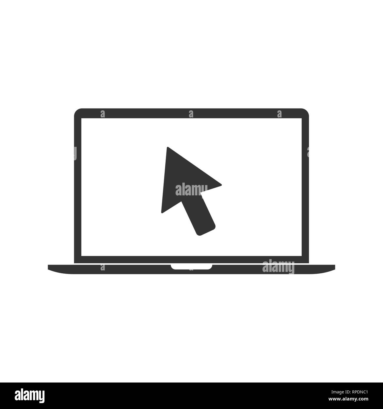 Laptop Computer Icon. Vector illustration flat Stock Vector Image & Art ...