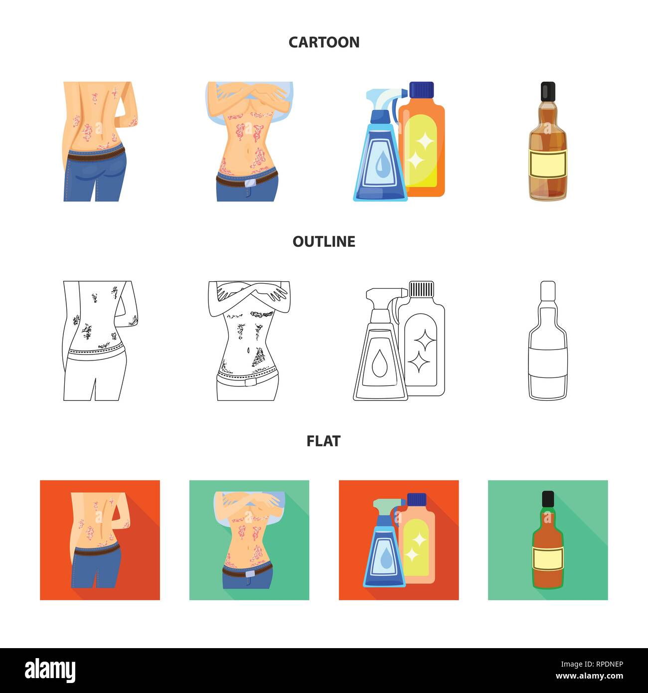 Back peeling Stock Vector Images - Alamy