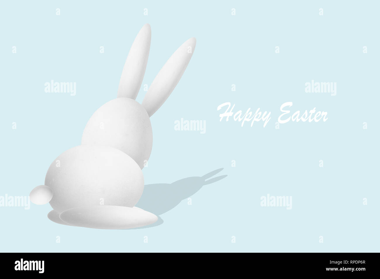 illustration of stylized easter bunny, Happy Easter minimalistic modern ...