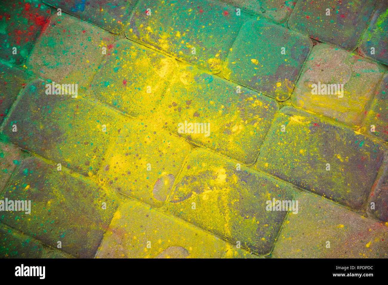 Cups with paint for the Indian Holi festival colours Stock Photo - Alamy