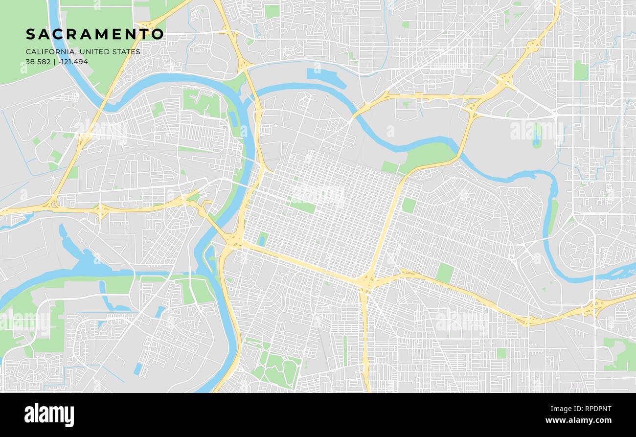 Sacramento Map High Resolution Stock Photography and Images - Alamy