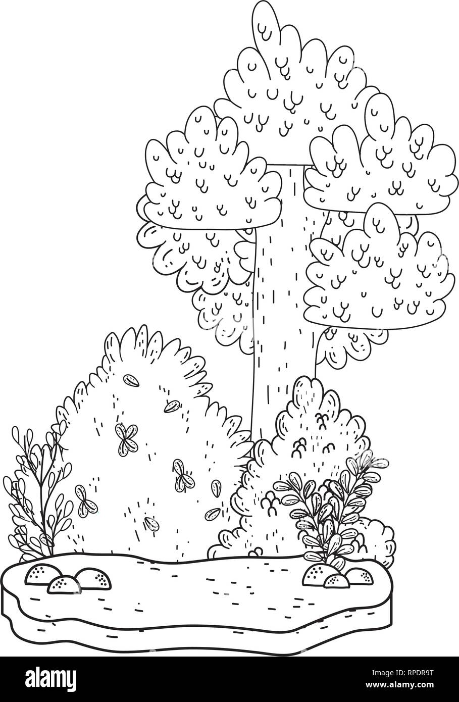 beautiful forest landscape scene Stock Vector Image & Art - Alamy